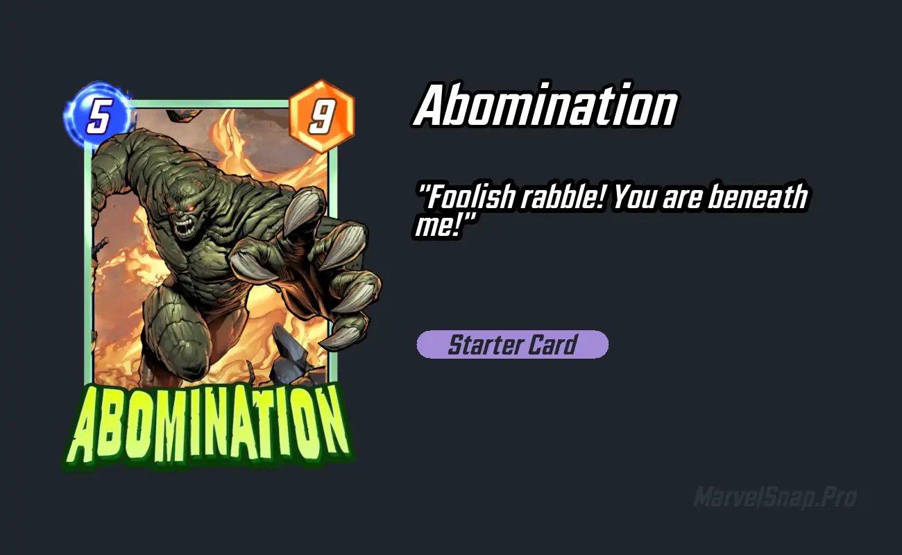Abomination Marvel Snap Card | MarvelSnap.pro