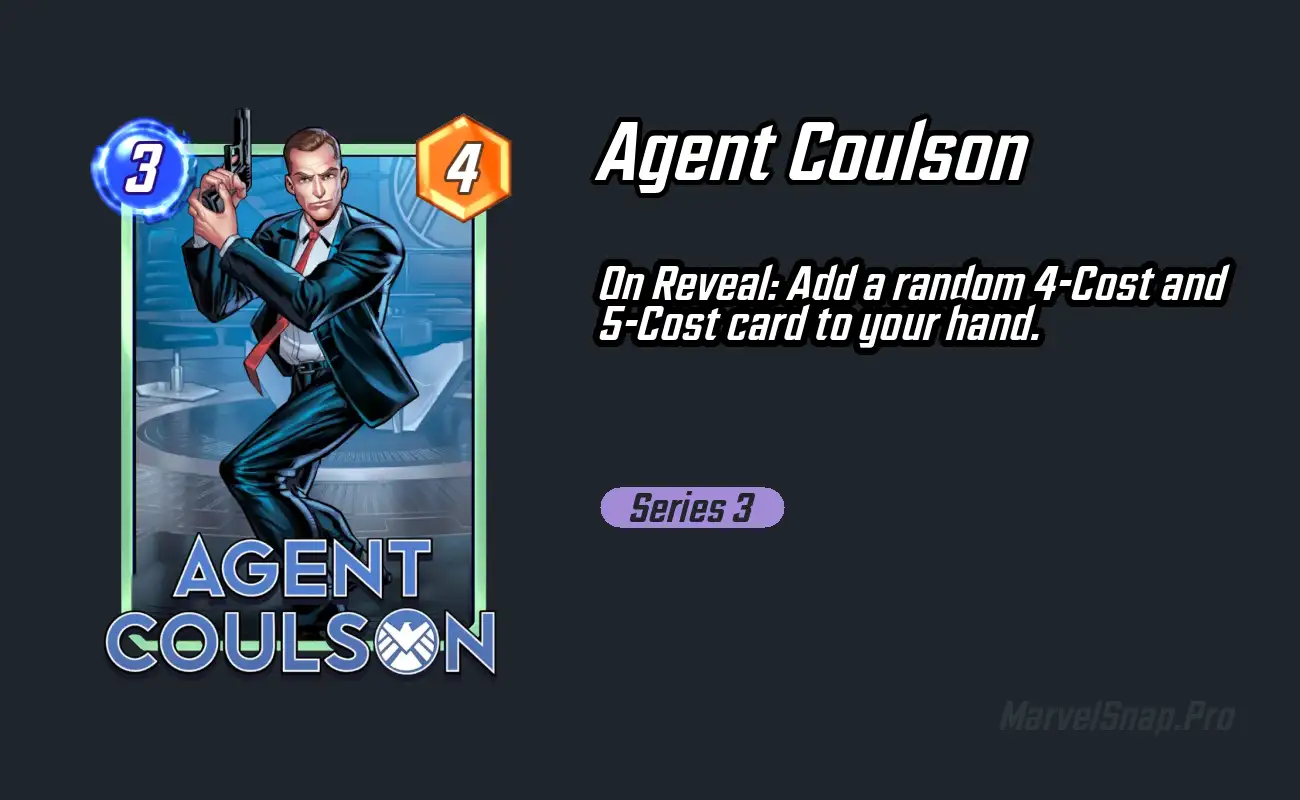 Agent Coulson Marvel Snap Card | MarvelSnap.pro