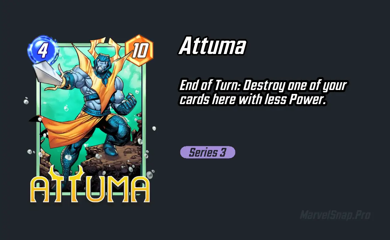 Attuma Marvel Snap Card | MarvelSnap.pro