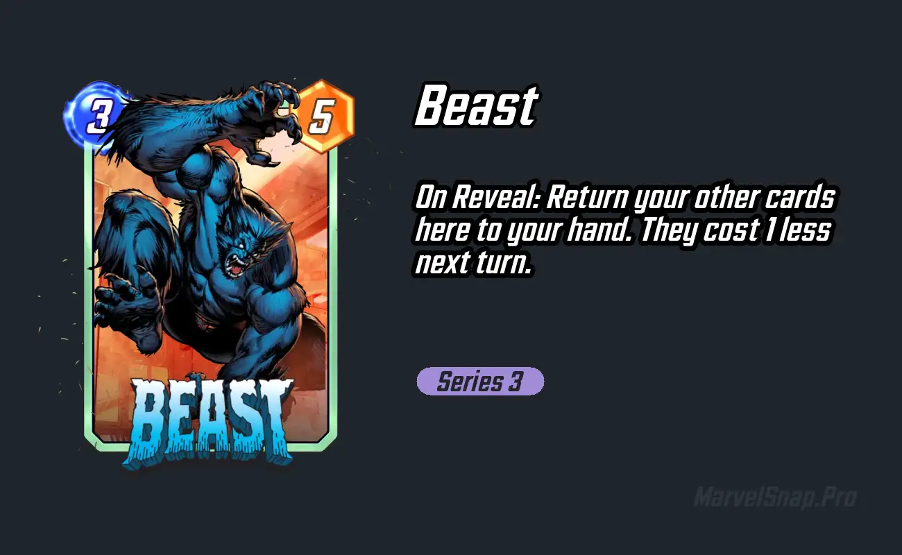 Beast Marvel Snap Card | MarvelSnap.pro