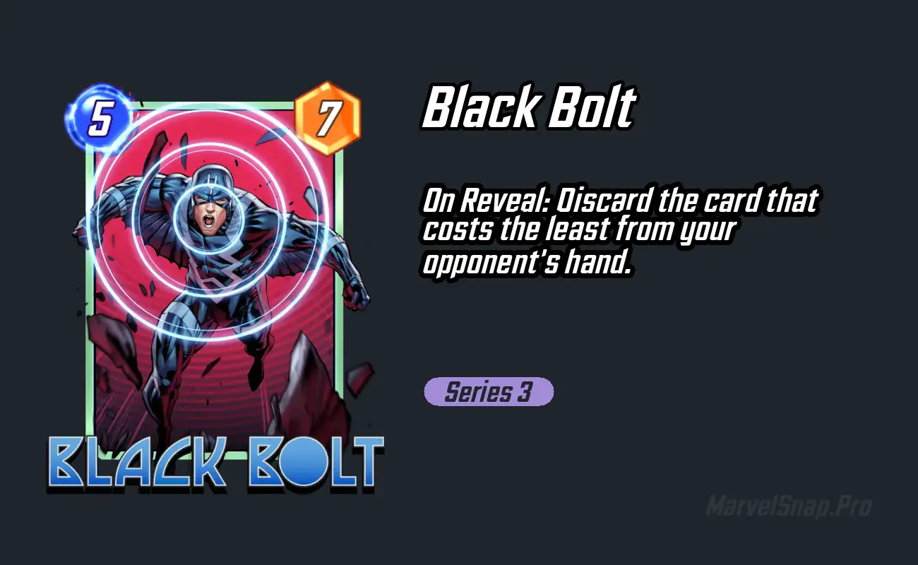 Black Bolt Marvel Snap Card | MarvelSnap.pro