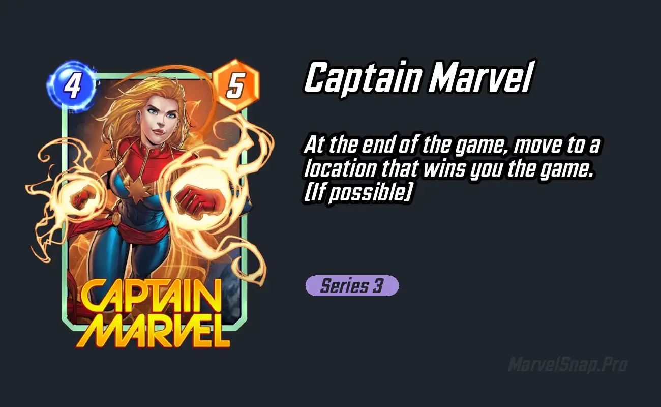 Captain Marvel Marvel Snap Card | MarvelSnap.pro