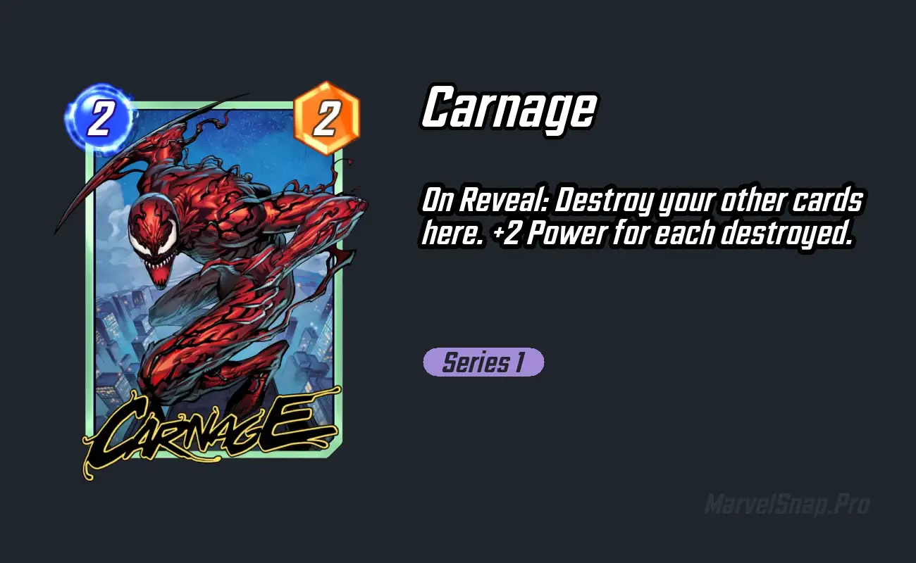 Carnage Marvel Snap Card | MarvelSnap.pro