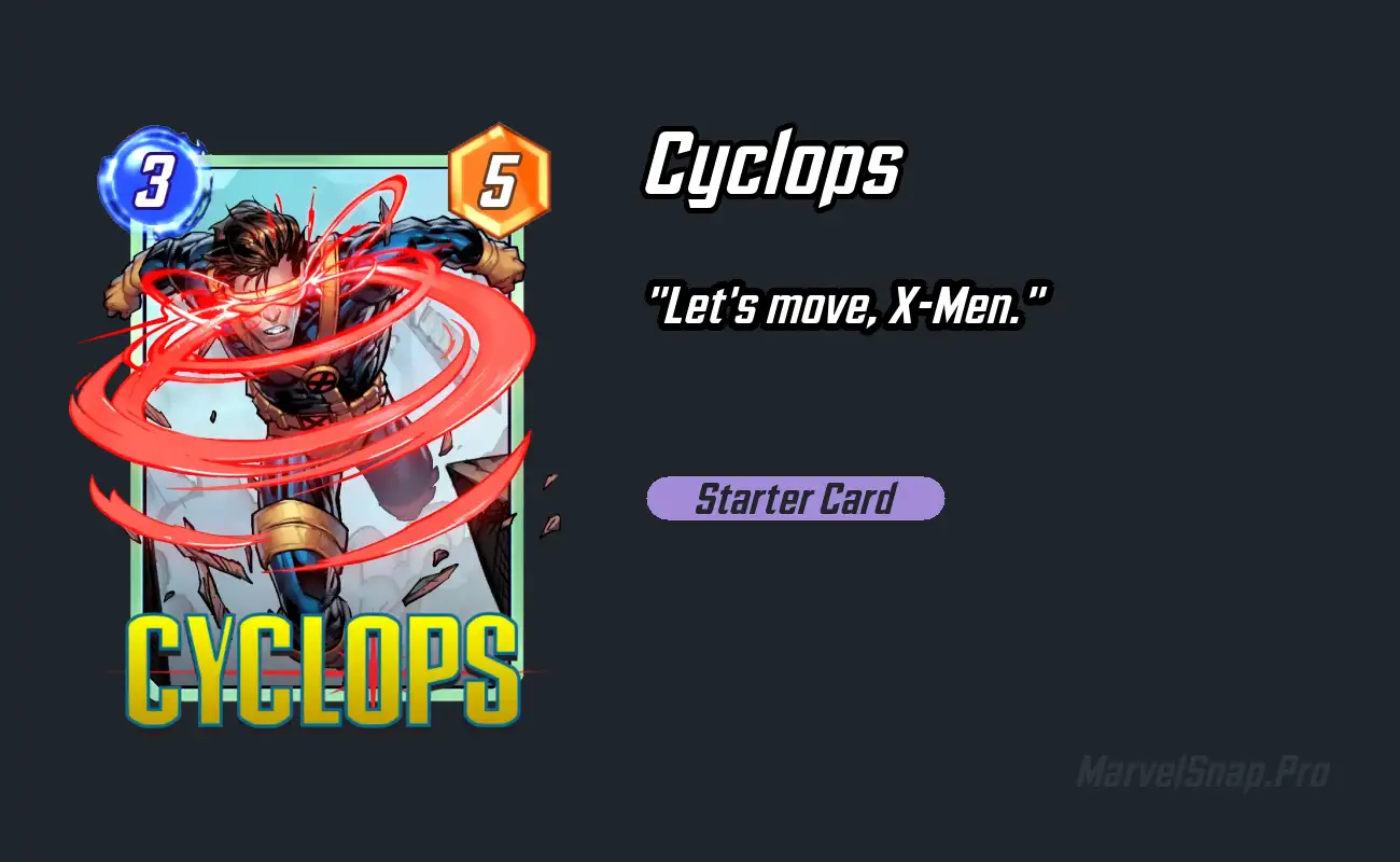 Cyclops Marvel Snap Card | MarvelSnap.pro