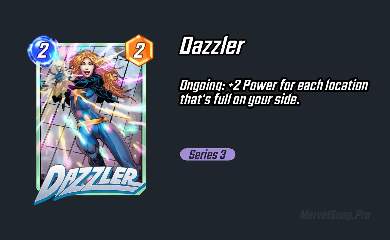 Dazzler Marvel Snap Card | MarvelSnap.pro