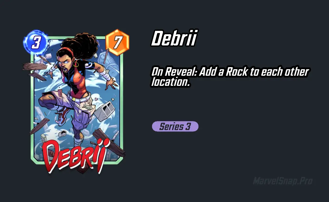 Debrii Marvel Snap Card | MarvelSnap.pro