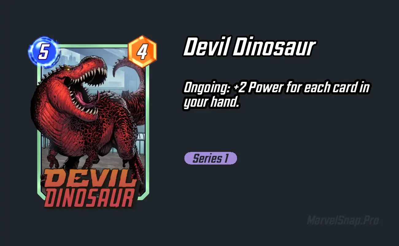 Devil Dinosaur Marvel Snap Card | MarvelSnap.pro