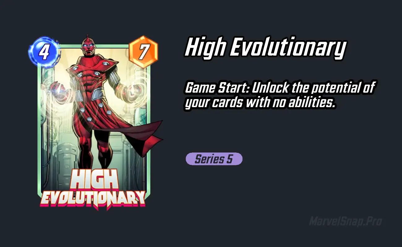 High Evolutionary Marvel Snap Card | MarvelSnap.pro