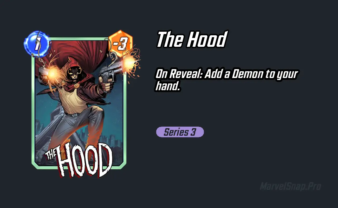 The Hood Marvel Snap Card | MarvelSnap.pro