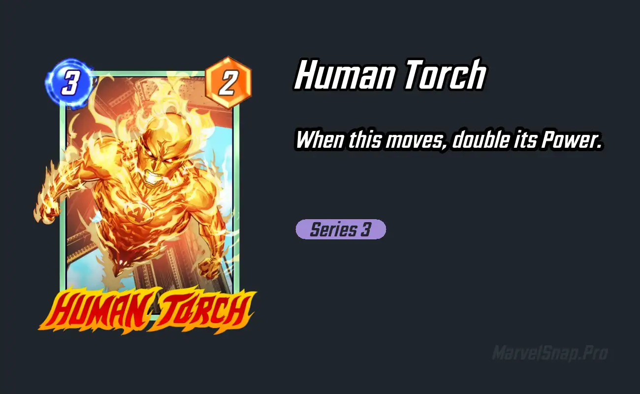 Human Torch Marvel Snap Card | MarvelSnap.pro