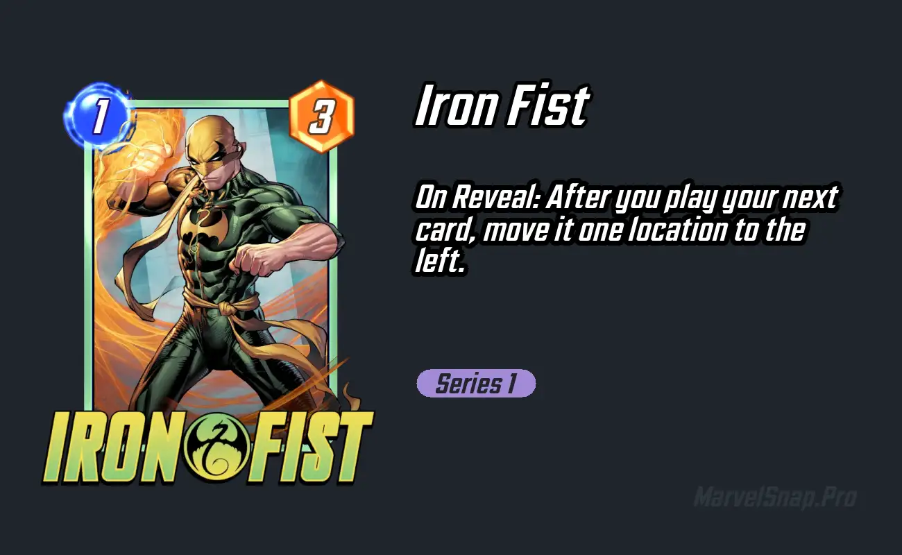 Iron Fist Marvel Snap Card | MarvelSnap.pro
