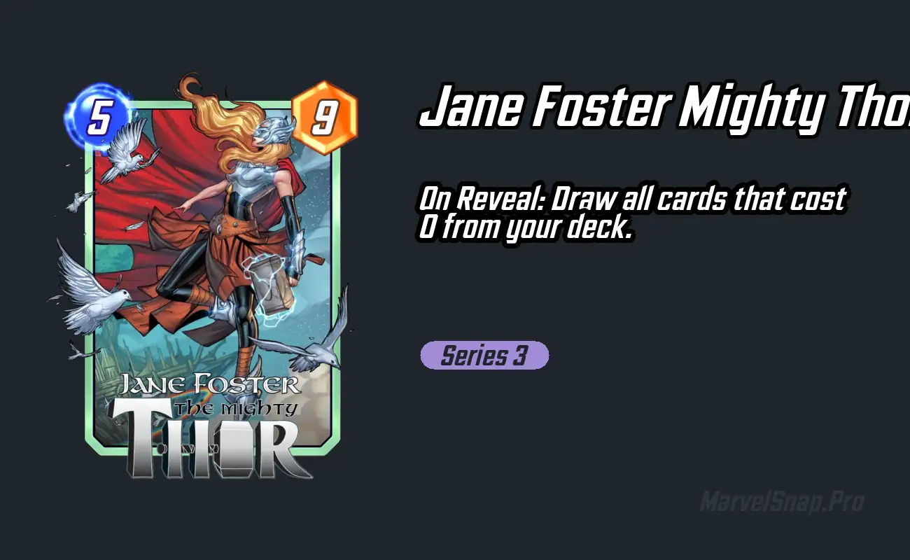 Jane Foster Mighty Thor Marvel Snap Card | MarvelSnap.pro