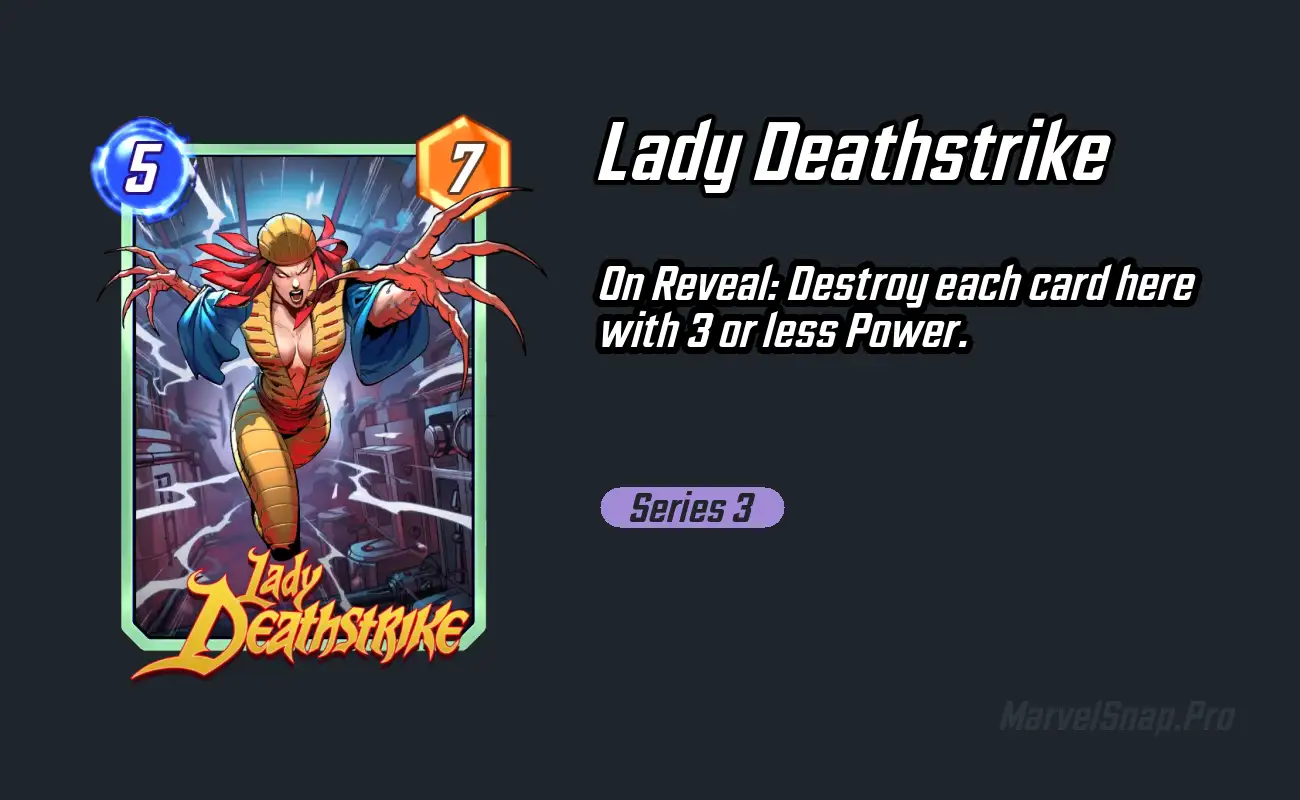 Lady Deathstrike Marvel Snap Card | MarvelSnap.pro
