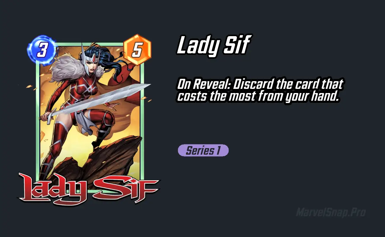 Lady Sif Marvel Snap Card | MarvelSnap.pro