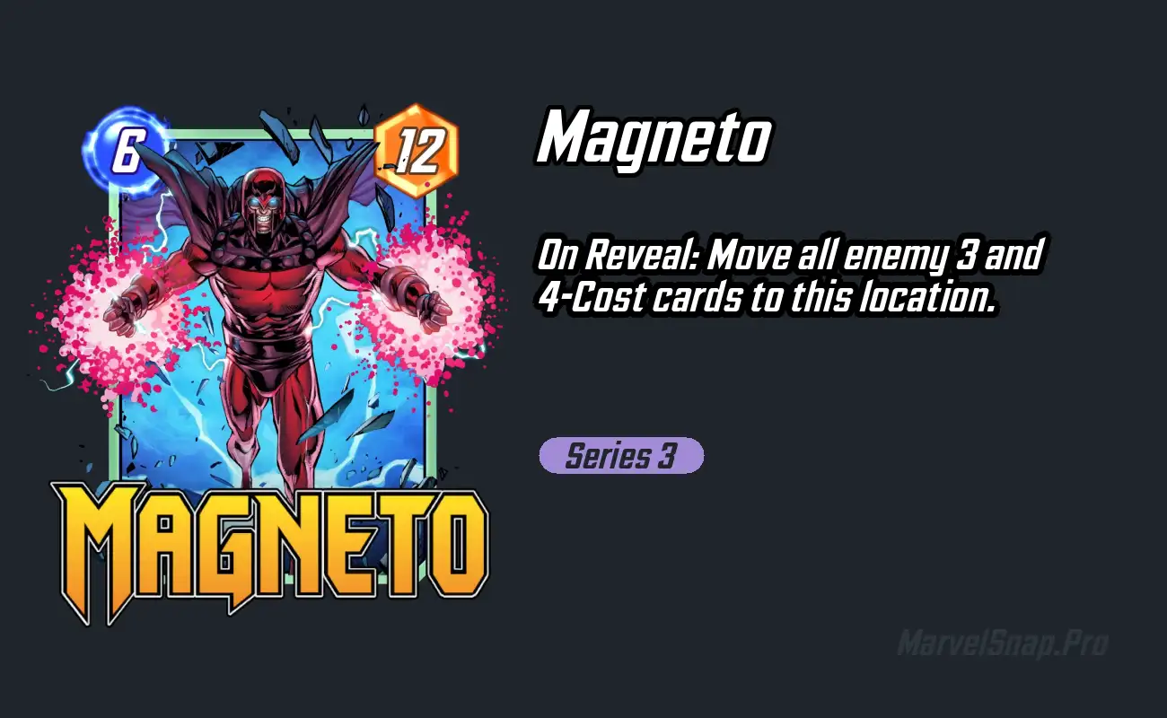 Magneto Marvel Snap Card | MarvelSnap.pro
