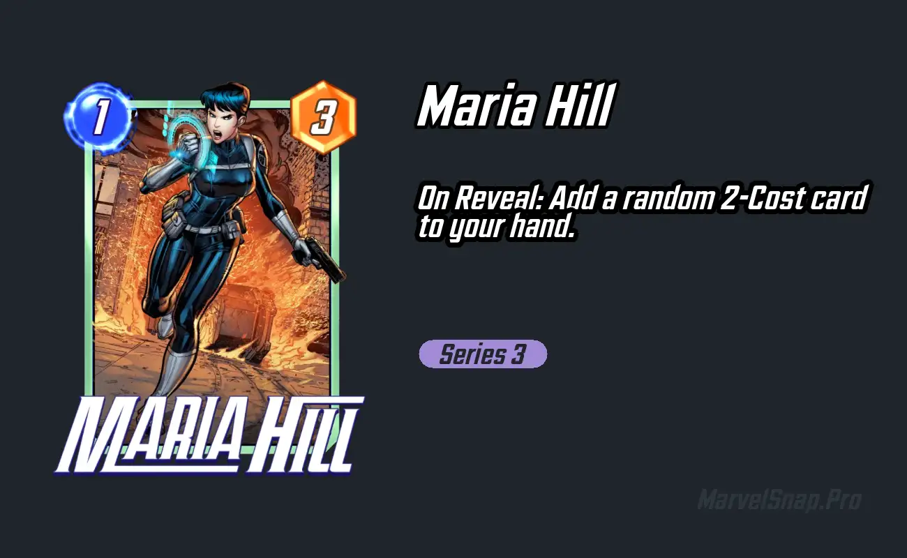 Maria Hill Marvel Snap Card | MarvelSnap.pro
