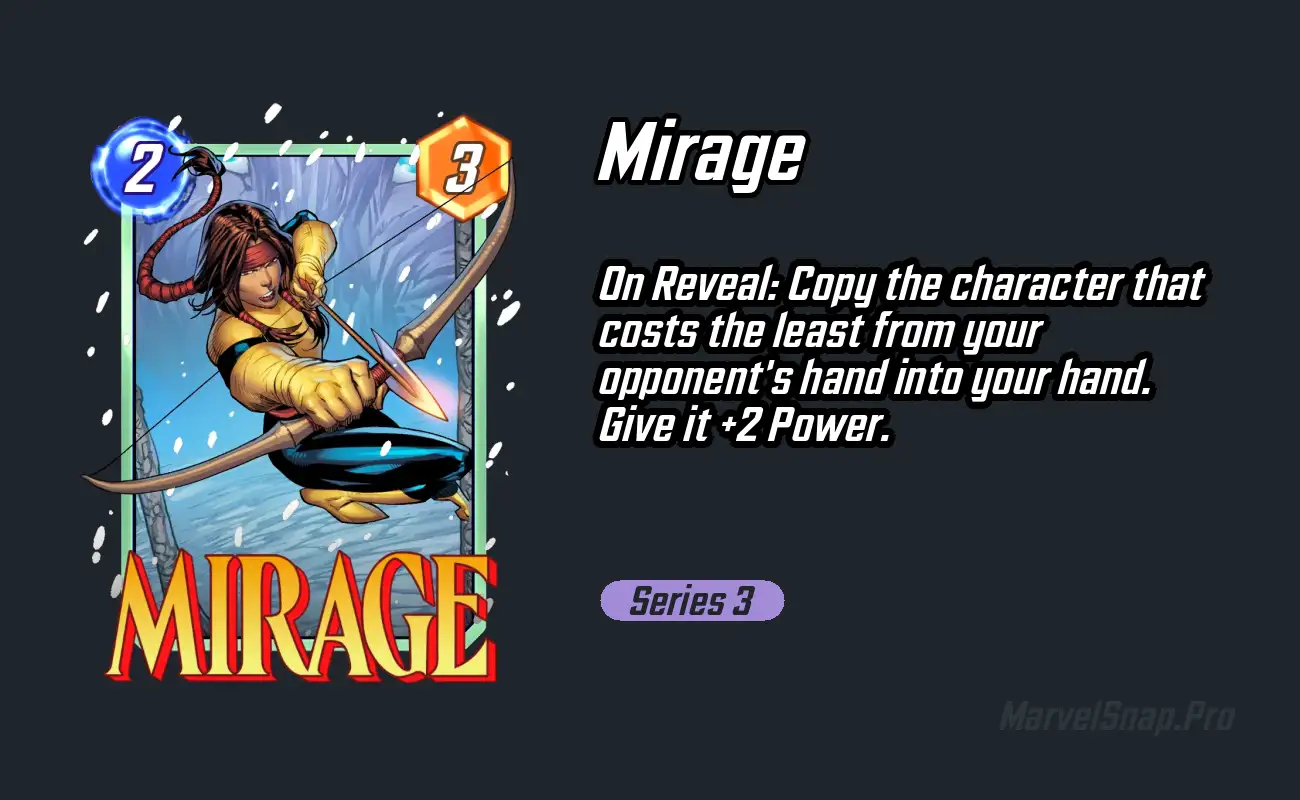 Mirage Marvel Snap Card | MarvelSnap.pro
