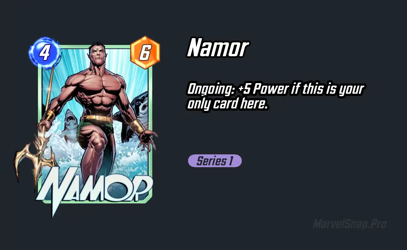 Namor Marvel Snap Card | MarvelSnap.pro