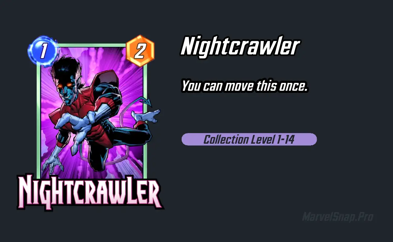 Nightcrawler Marvel Snap Card | MarvelSnap.pro
