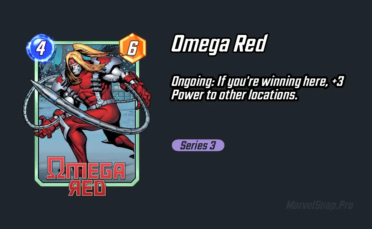 Omega Red Marvel Snap Card | MarvelSnap.pro