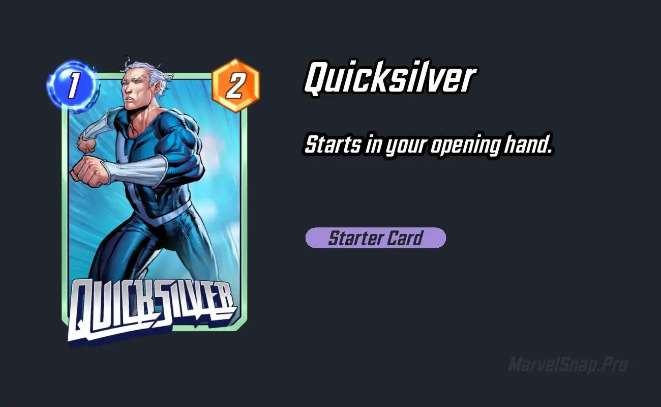Quicksilver Marvel Snap Card | MarvelSnap.pro