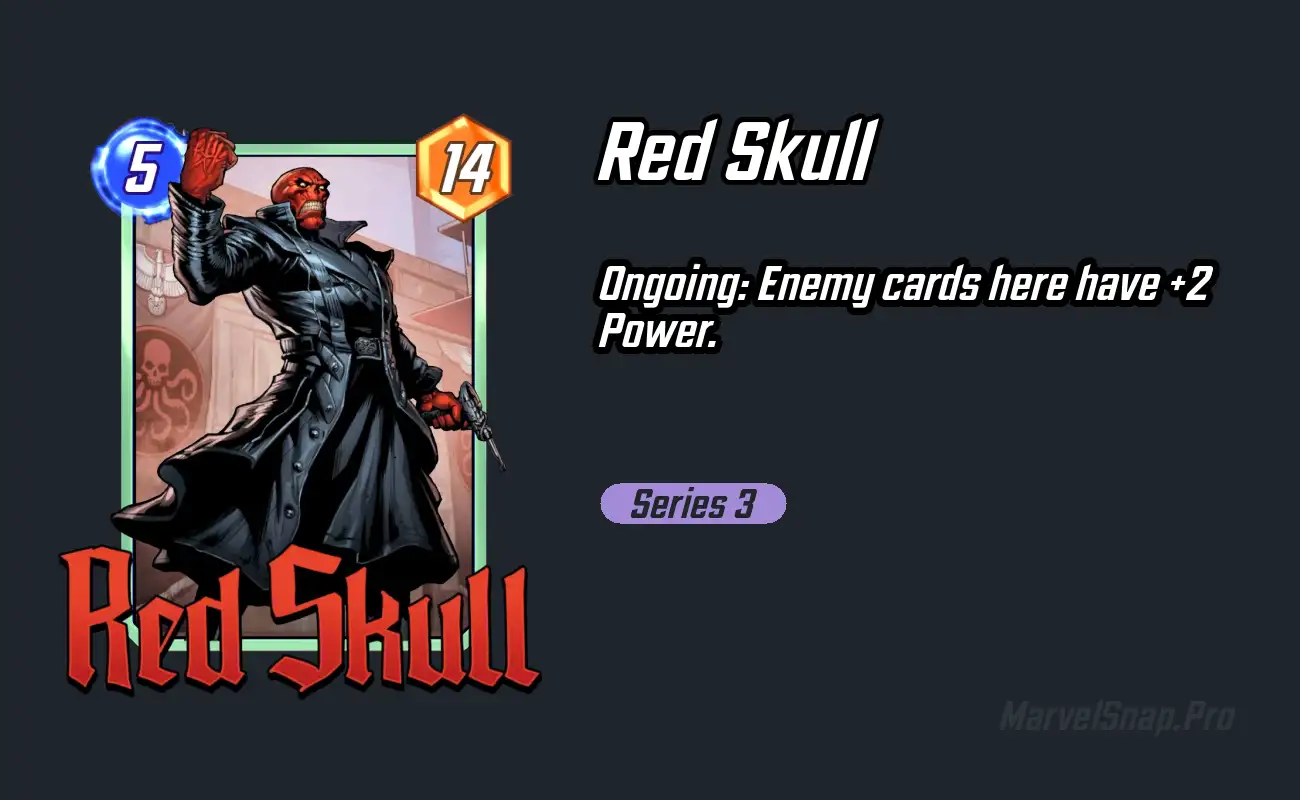 Red Skull Marvel Snap Card Marvelsnappro