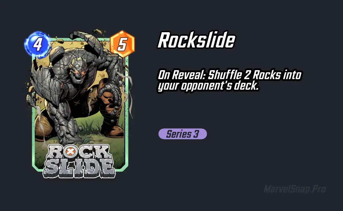 Rockslide Marvel Snap Card | MarvelSnap.pro