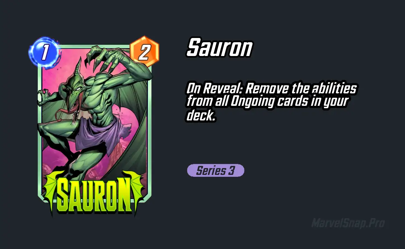 Sauron Marvel Snap Card | MarvelSnap.pro