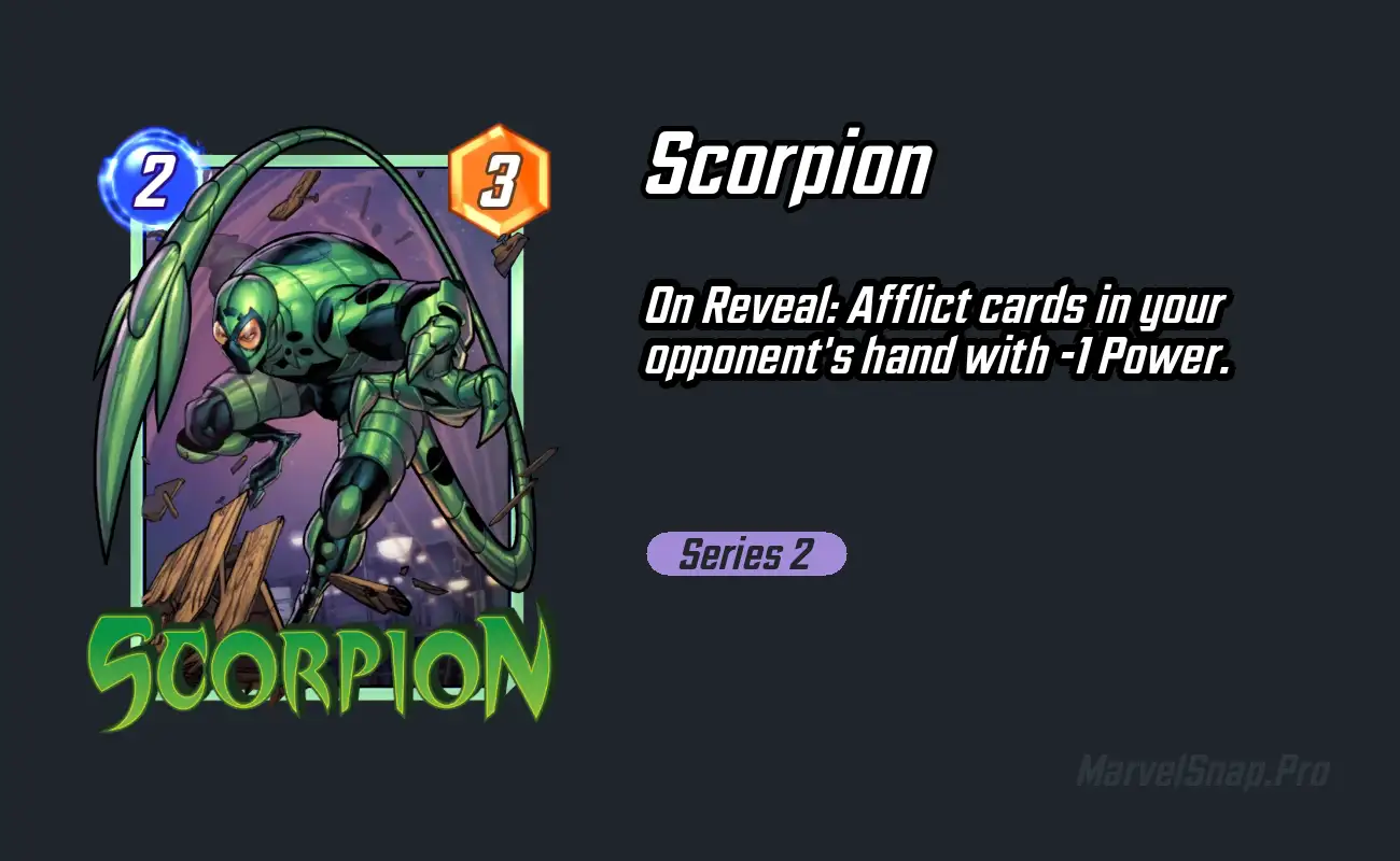 Scorpion Marvel Snap Card | MarvelSnap.pro