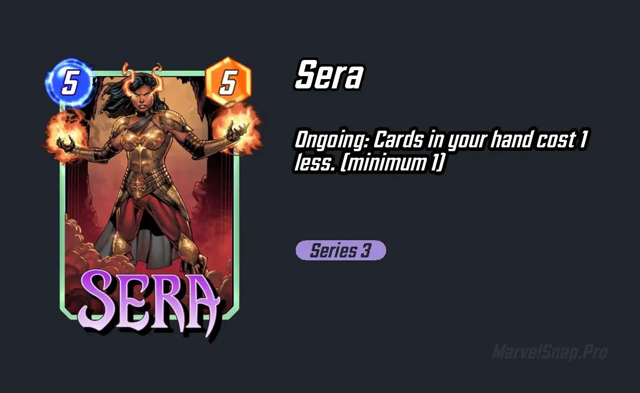 Sera Marvel Snap Card | MarvelSnap.pro