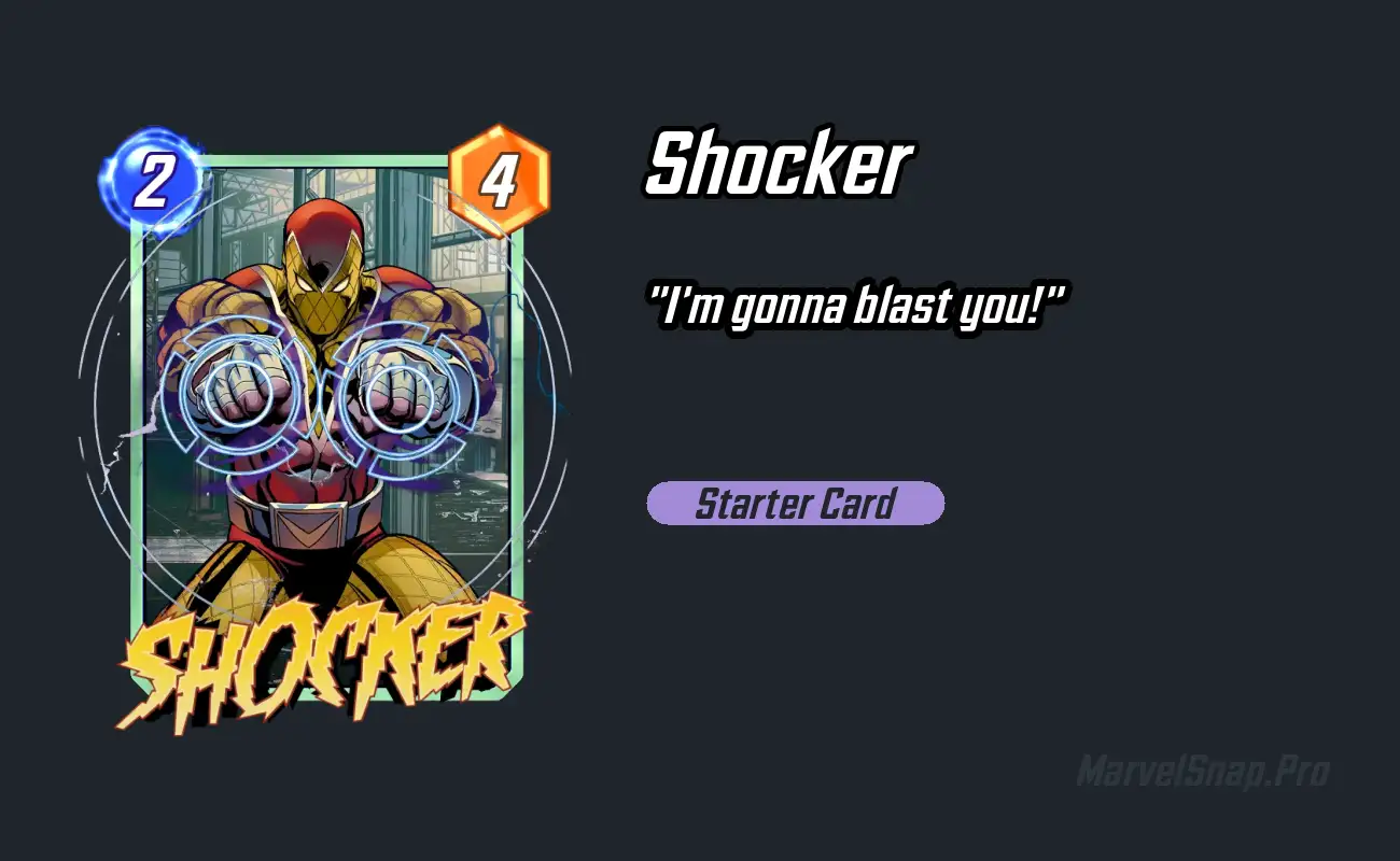 Shocker Marvel Snap Card | MarvelSnap.pro