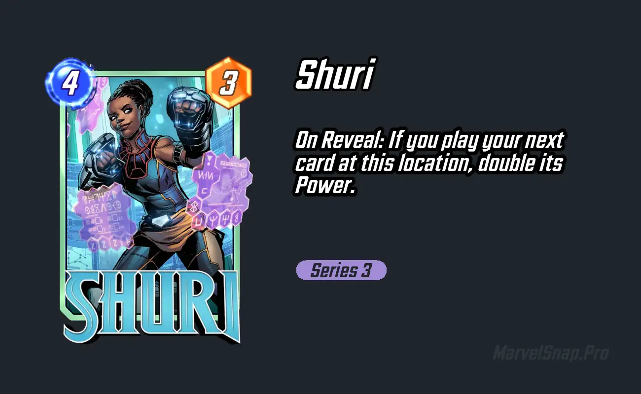 Shuri Marvel Snap Card | MarvelSnap.pro