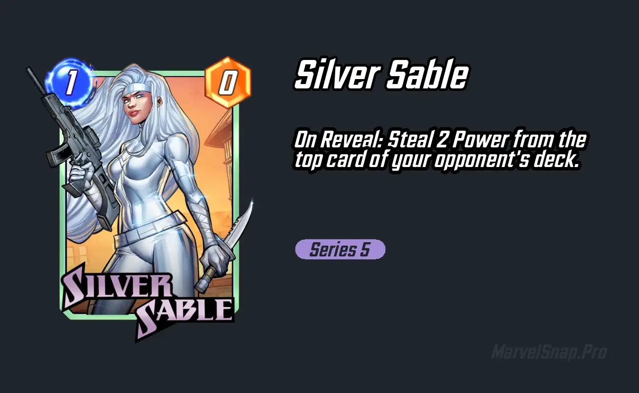 Silver Sable Marvel Snap Card | MarvelSnap.pro