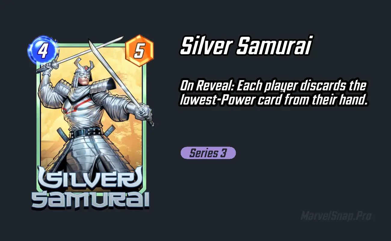 Silver Samurai Marvel Snap Card | MarvelSnap.pro