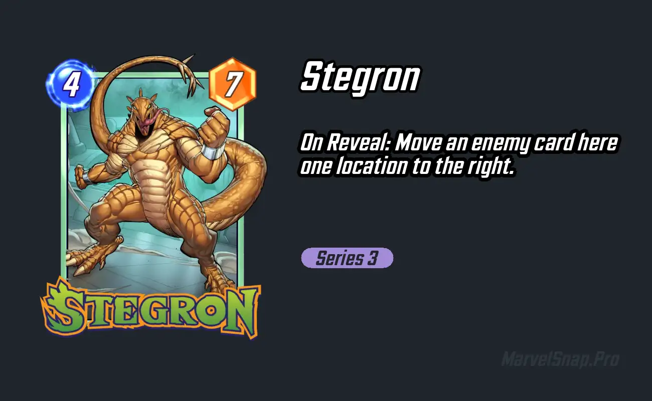 Stegron Marvel Snap Card | MarvelSnap.pro