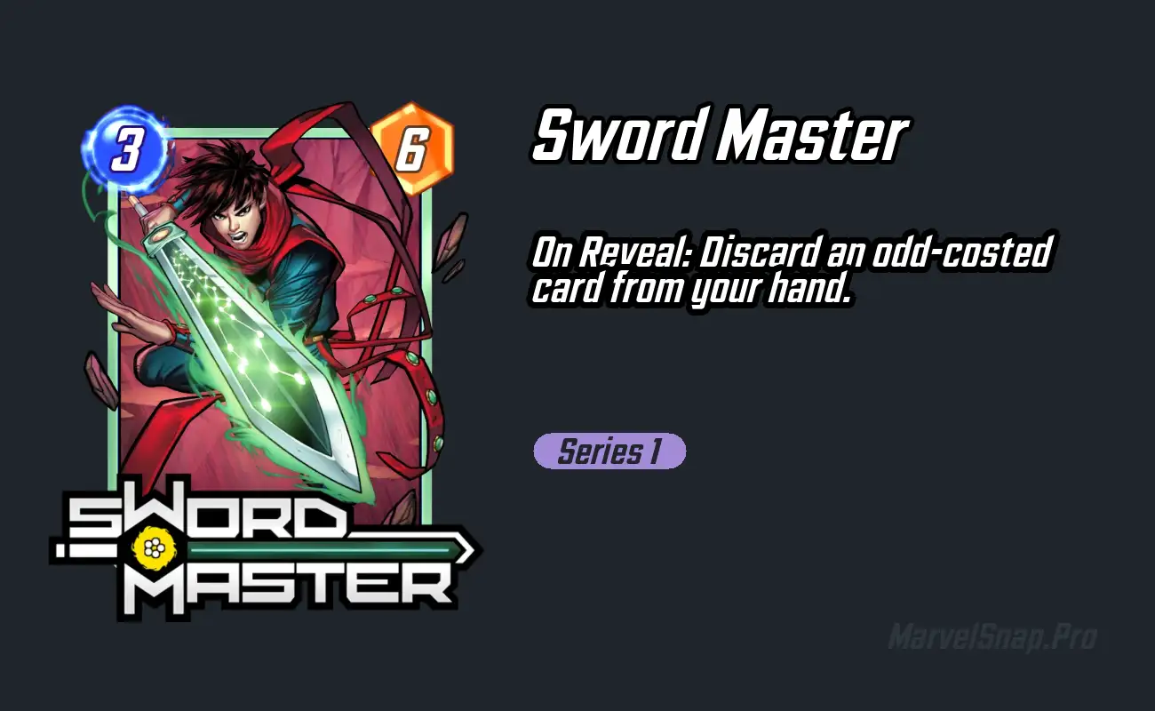 Sword Master Marvel Snap Card | MarvelSnap.pro