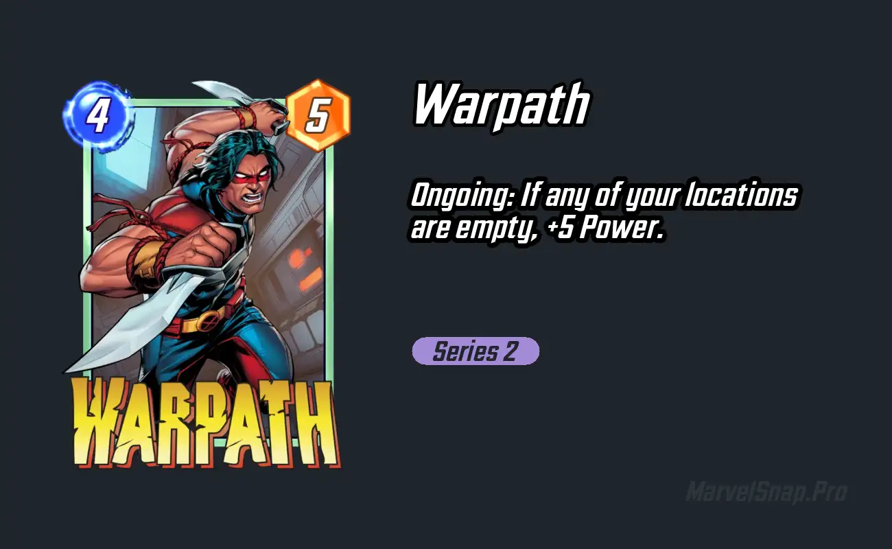 Warpath Marvel Snap Card | MarvelSnap.pro