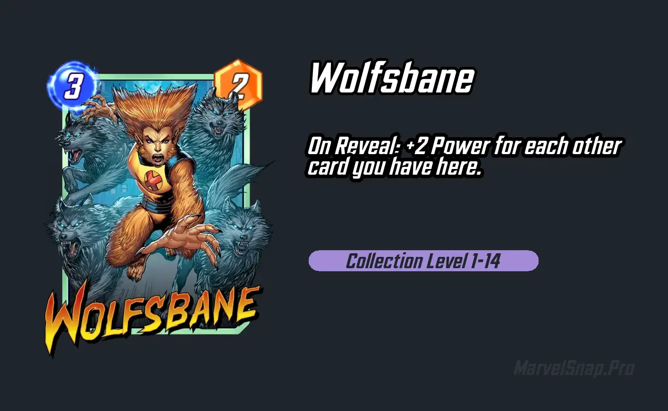 Wolfsbane Marvel Snap Card | MarvelSnap.pro