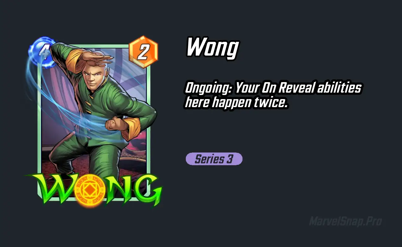 Wong Marvel Snap Card | MarvelSnap.pro