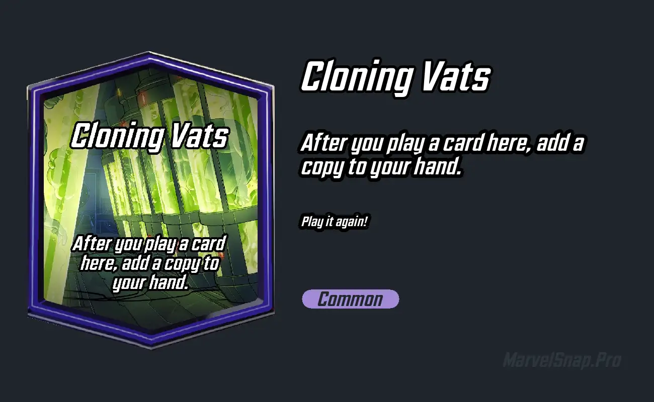 Cloning Vats Marvel Snap Location | MarvelSnap.pro