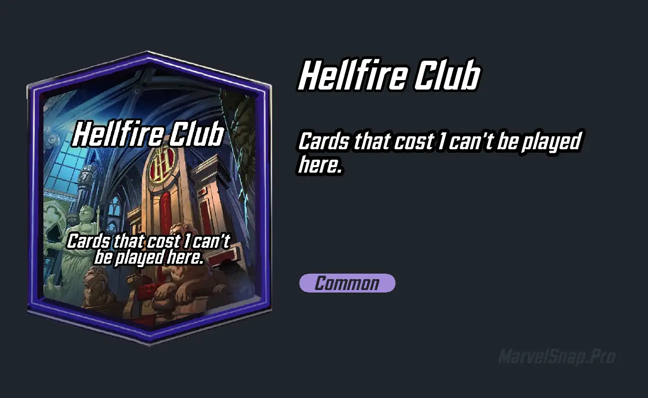 Hellfire Club Marvel Snap Location Marvelsnappro