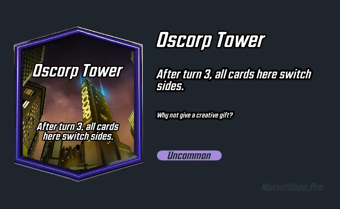 Oscorp Tower Marvel Snap Location | MarvelSnap.pro