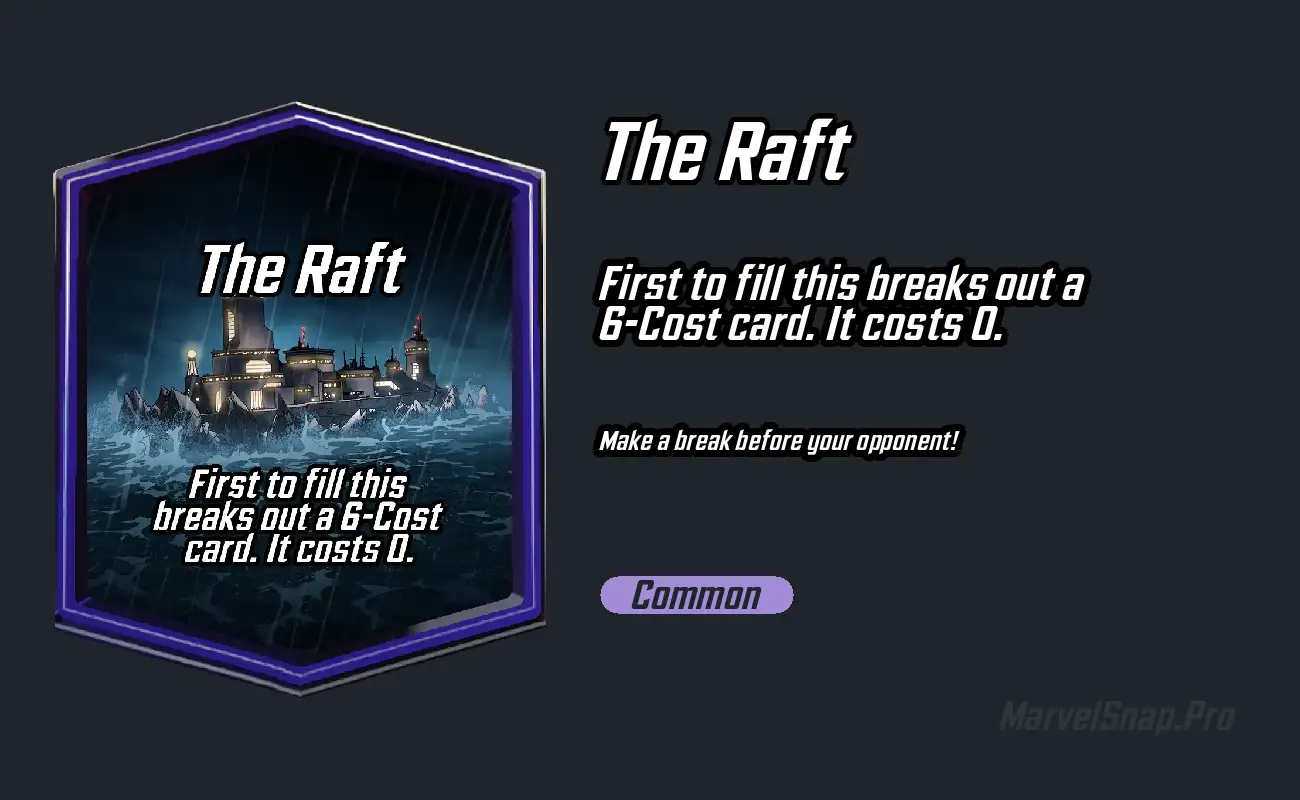 The Raft Marvel Snap Location | MarvelSnap.pro